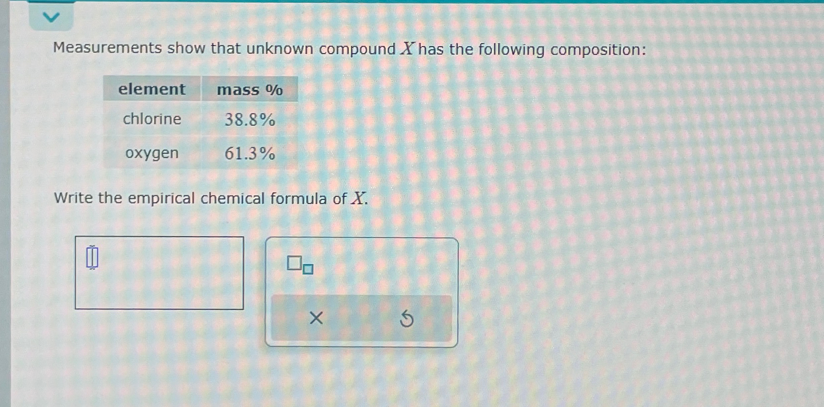 Solved Measurements show that unknown compound x ﻿has the | Chegg.com