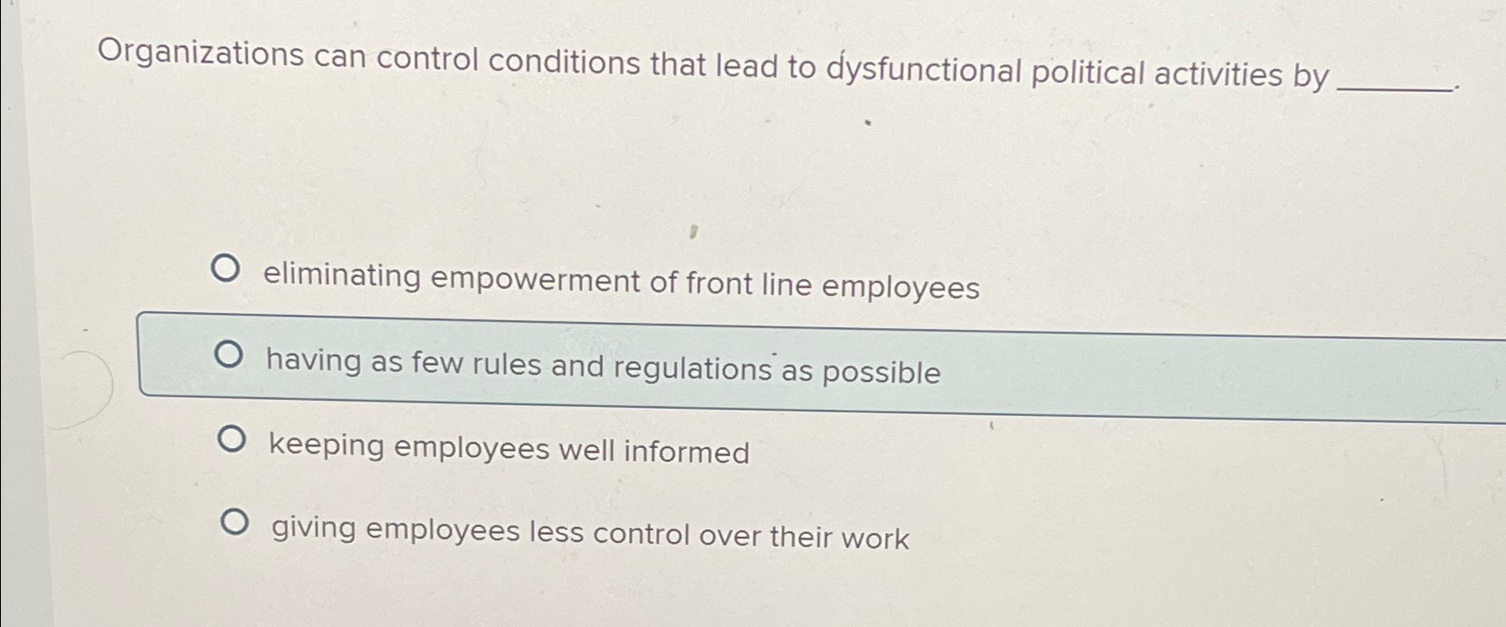 Solved Organizations can control conditions that lead to | Chegg.com