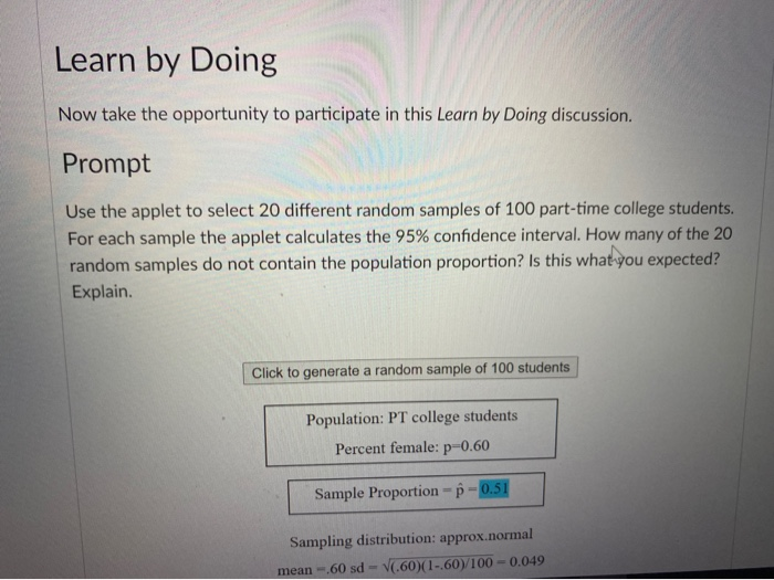 Solved Prompt Use the applet to select 20 different random | Chegg.com