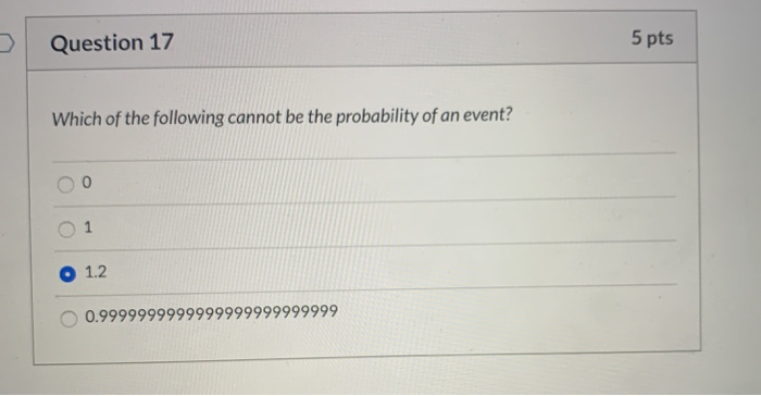 Solved Question 17 5 pts Which of the following cannot be | Chegg.com