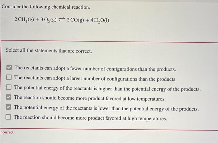 Solved Consider the following chemical reaction. 2CH4( | Chegg.com