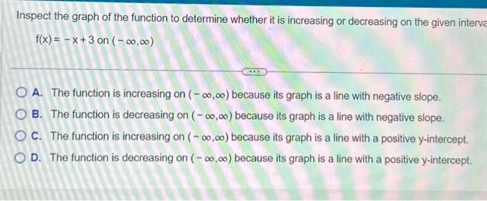 Solved Inspect the graph of the function to determine | Chegg.com