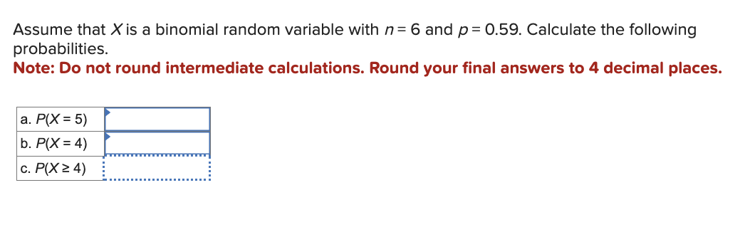 Solved Assume that x ﻿is a binomial random variable with n=6 | Chegg.com