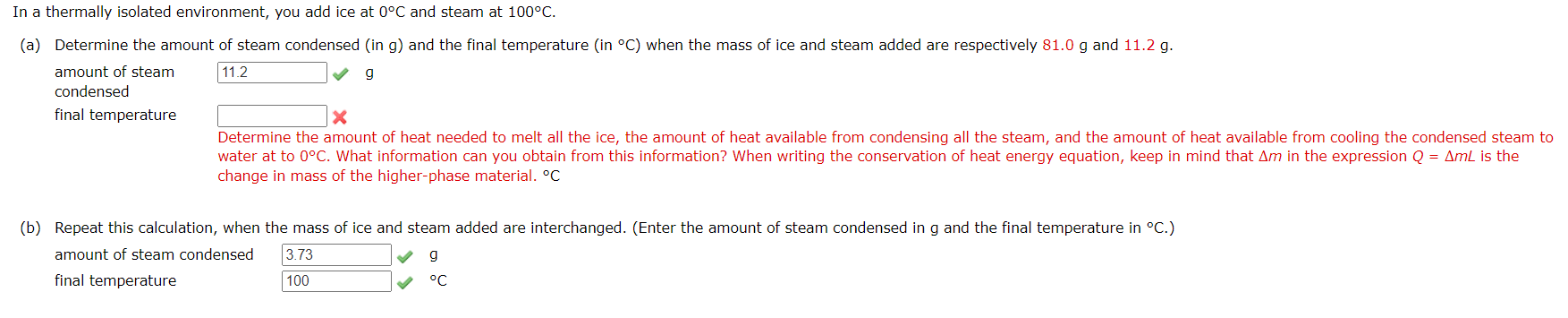 Solved In a thermally isolated environment, you add ice at | Chegg.com