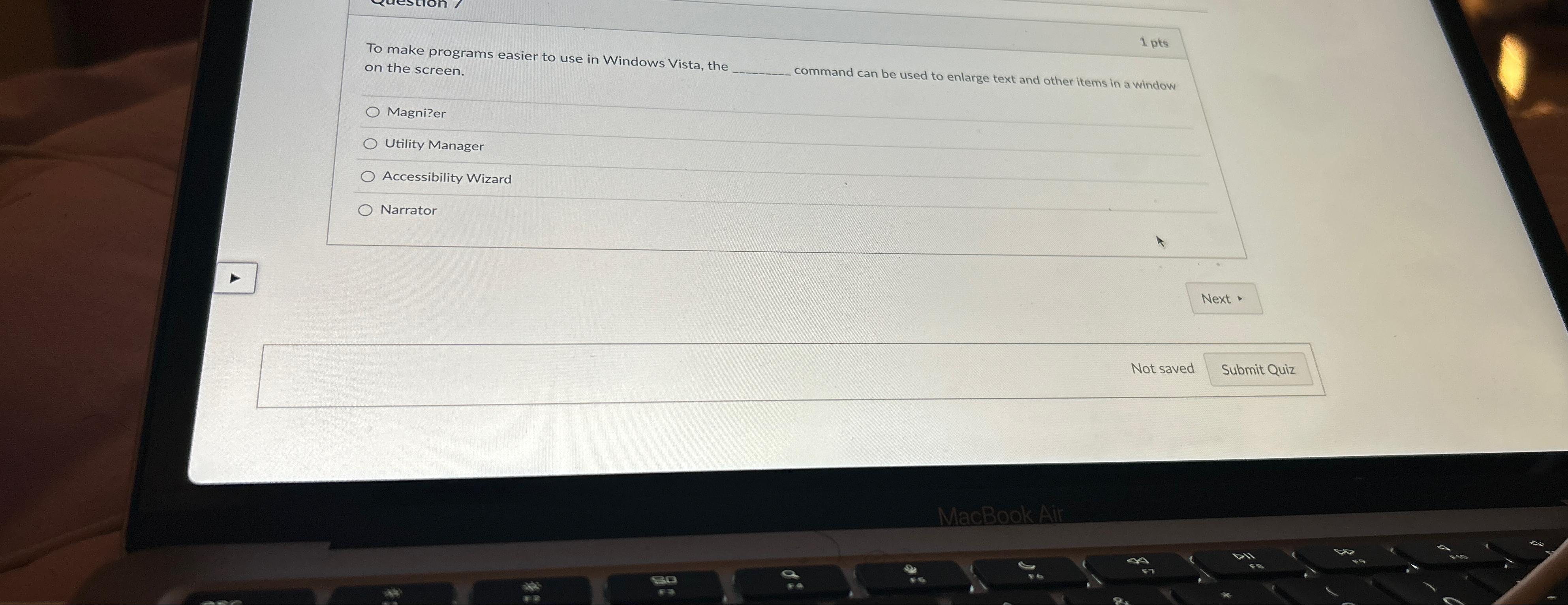 Solved To make programs easier to use in Windows Vista, | Chegg.com