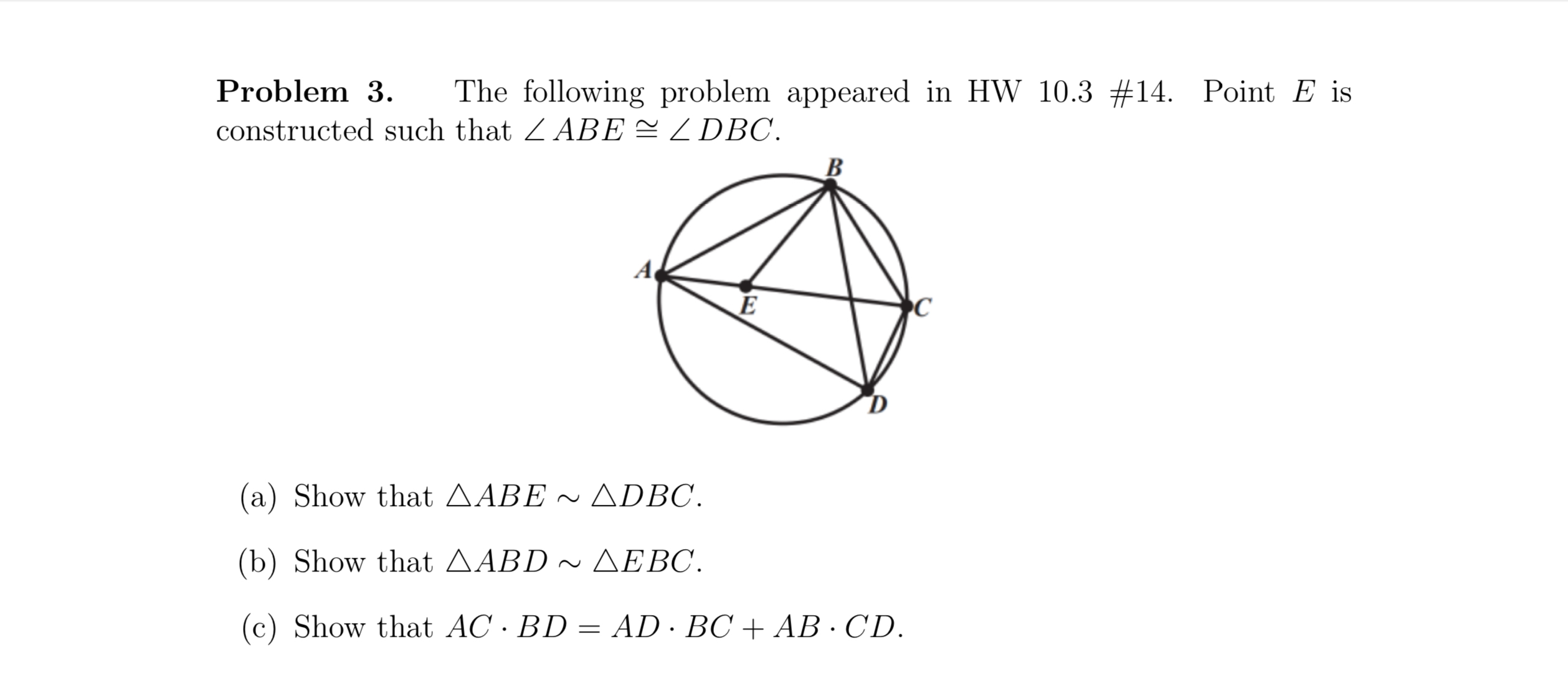 Solved Problem 3. ﻿The following problem appeared in HW | Chegg.com
