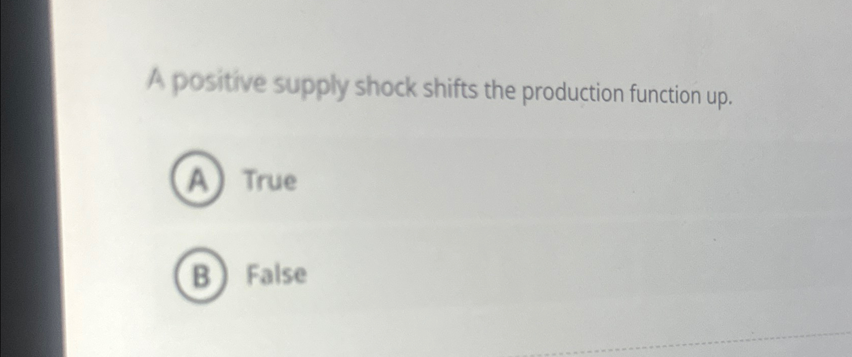 Solved A positive supply shock shifts the production | Chegg.com