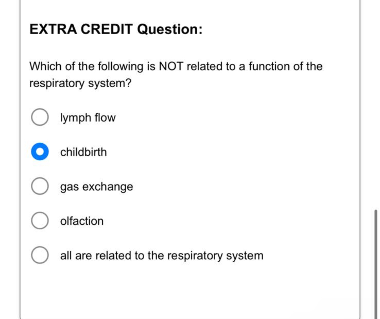 Solved EXTRA CREDIT Question:Which of the following is NOT | Chegg.com