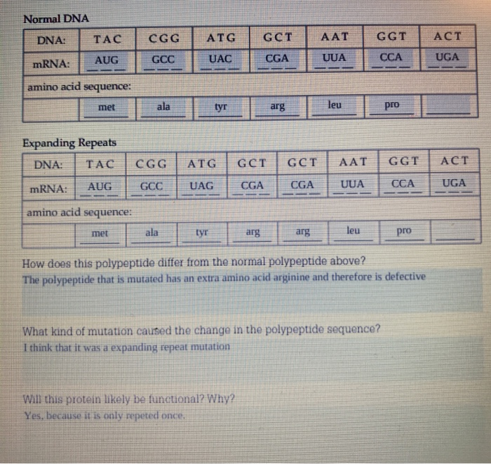 Solved Gene Expression and DNA Technology Instructions Fill | Chegg.com