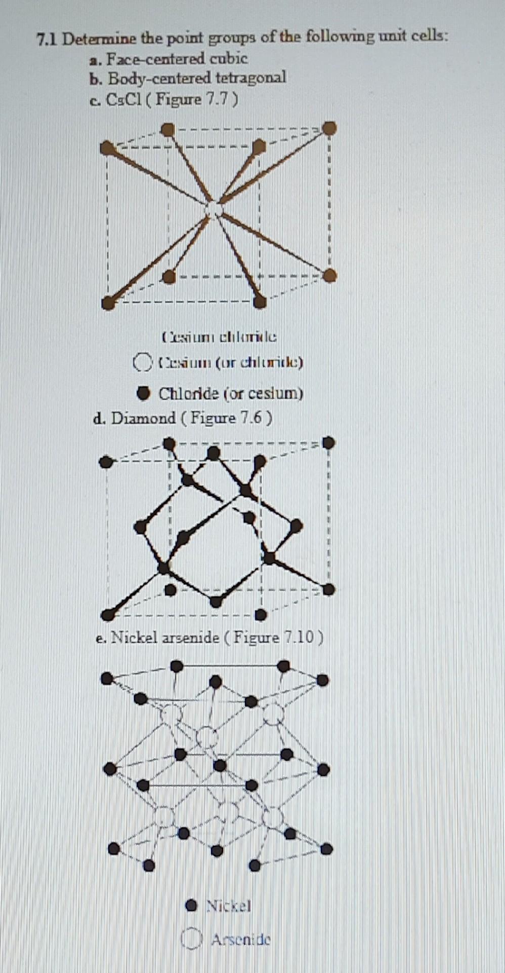 Solved 7.1 Determine the point groups of the following unit | Chegg.com