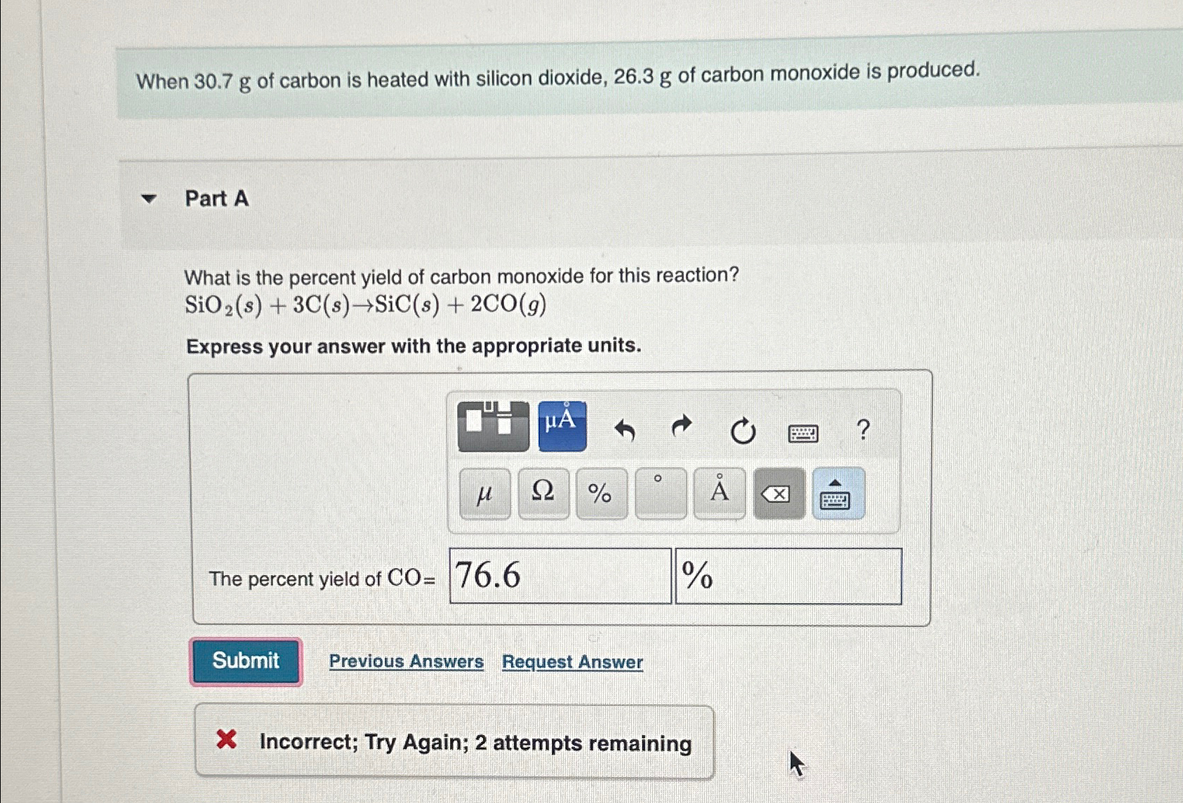 Solved When 30.7g ﻿of carbon is heated with silicon dioxide, | Chegg.com