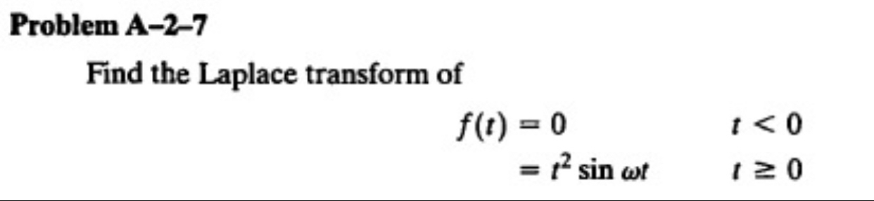 Problem A-2-7Find the Laplace transform | Chegg.com Problem A-2-7Find the Laplace transform | Chegg.com