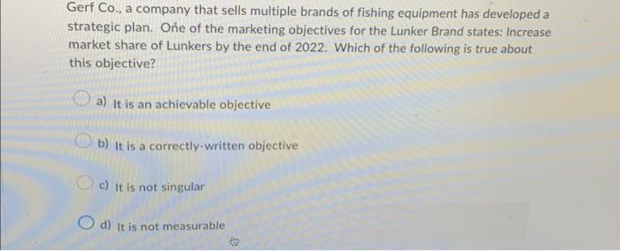 Solved Gerf Co., a company that sells multiple brands of | Chegg.com