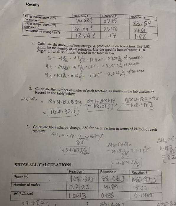 2. Using Standard Heats of Formation from the table | Chegg.com