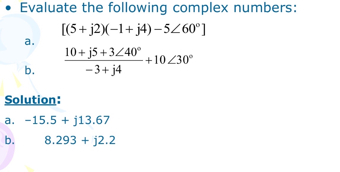 Solved Evaluate the following complex | Chegg.com