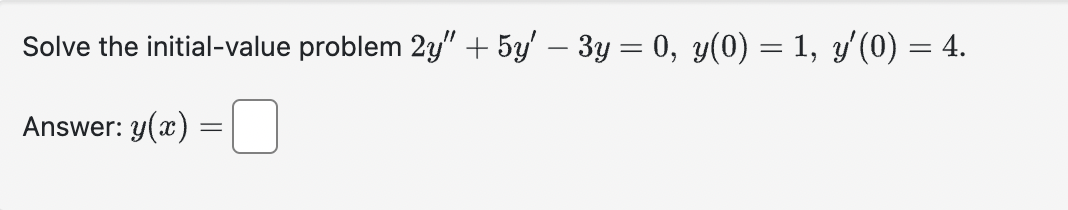 Solved Solve the initial-value problem | Chegg.com