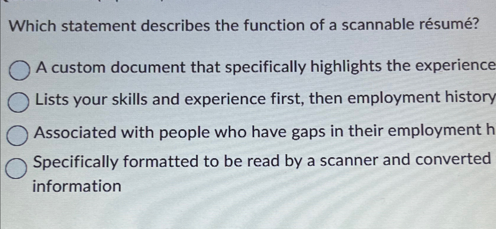 Solved Which statement describes the function of a scannable | Chegg.com