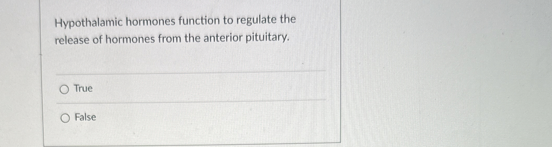 Solved Hypothalamic hormones function to regulate the | Chegg.com
