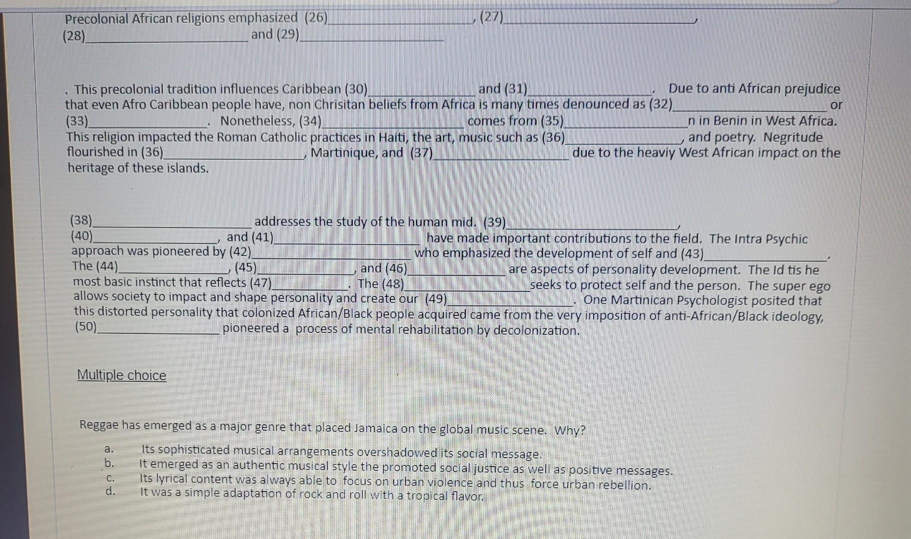 Frantz Fanon, Sigmund Freud, Fidel Castro, | Chegg.com