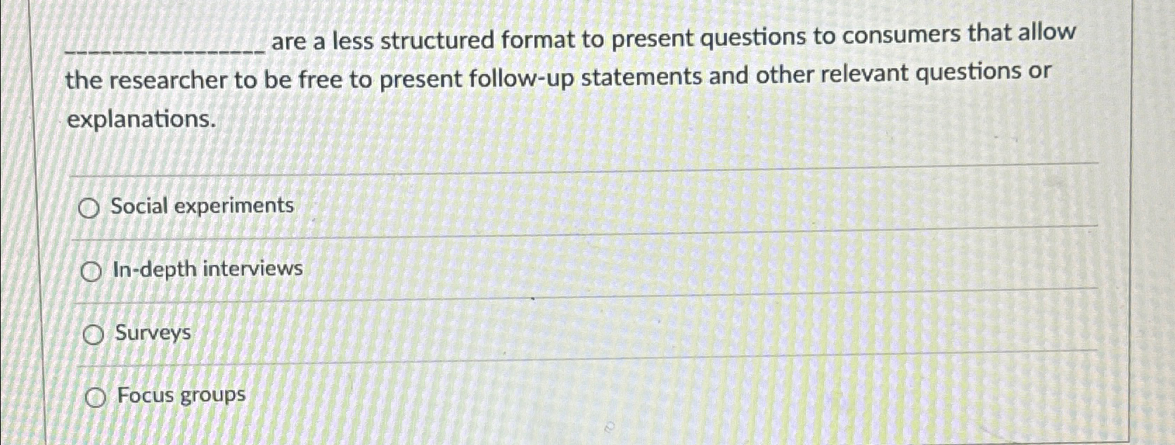 Solved are a less structured format to present questions to | Chegg.com