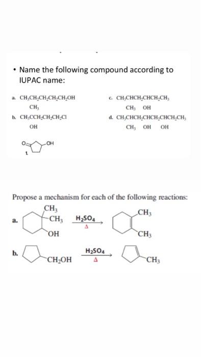 Solved - Name the following compound according to IUPAC | Chegg.com