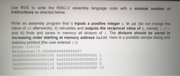 Use RVS to write the RISC-V assembly language code | Chegg.com