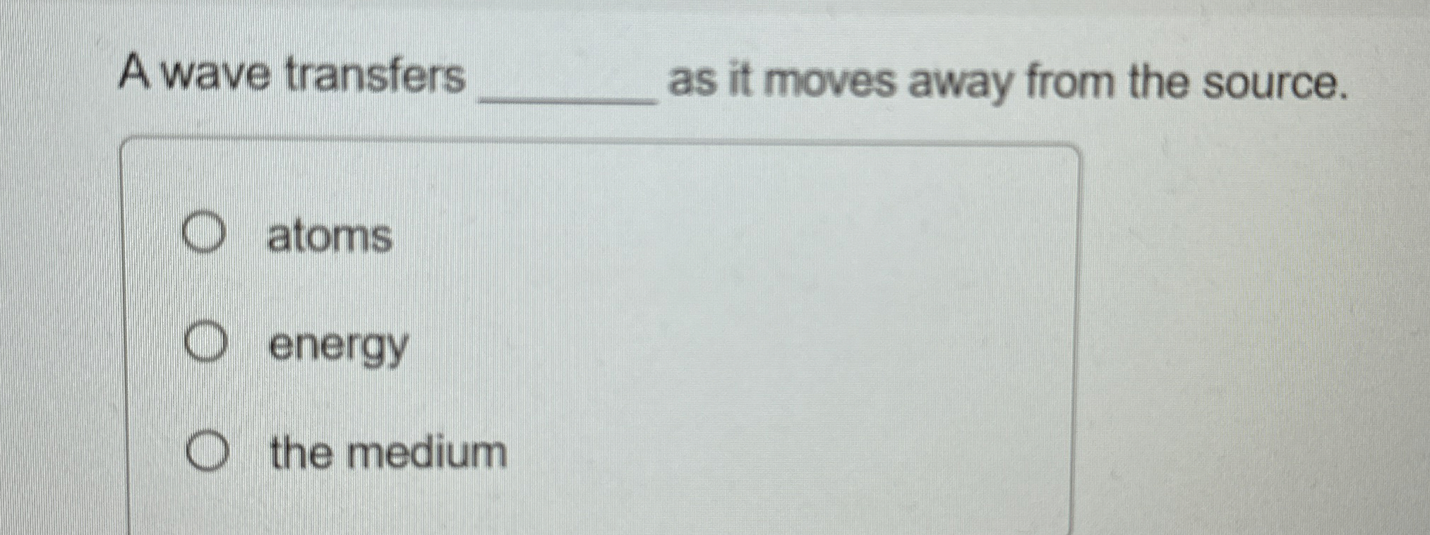 Solved A wave transfers q, ﻿as it moves away from the | Chegg.com