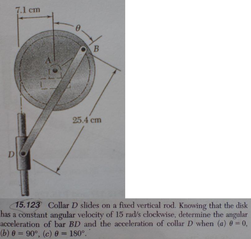 Solved Collar D slides on a fixed vertical rod. Knowing | Chegg.com Solved Collar D slides on a fixed vertical rod. Knowing | Chegg.com