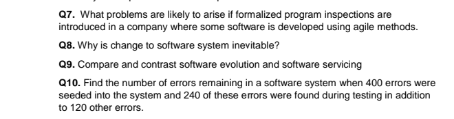 Solved Q7. What problems are likely to arise if formalized | Chegg.com