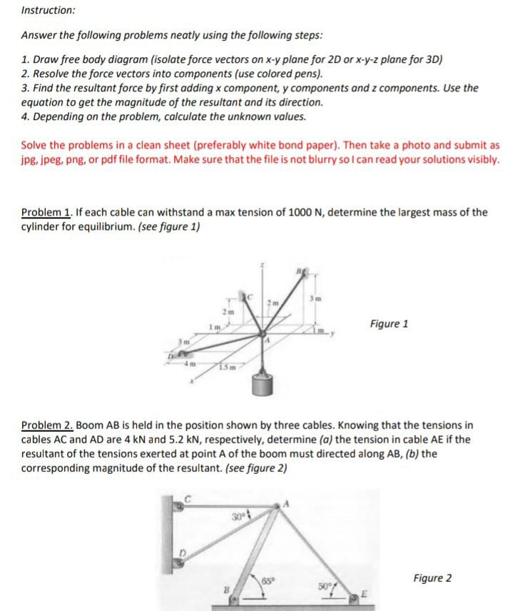 Solved Instruction: Answer the following problems neatly | Chegg.com