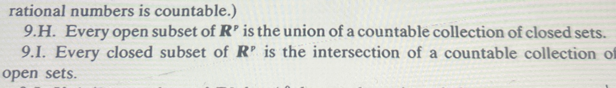Solved 9.H. ﻿Every open subset of Rp ﻿is the union of a | Chegg.com
