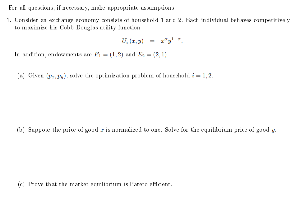Solved For all questions, if necessary, make appropriate | Chegg.com