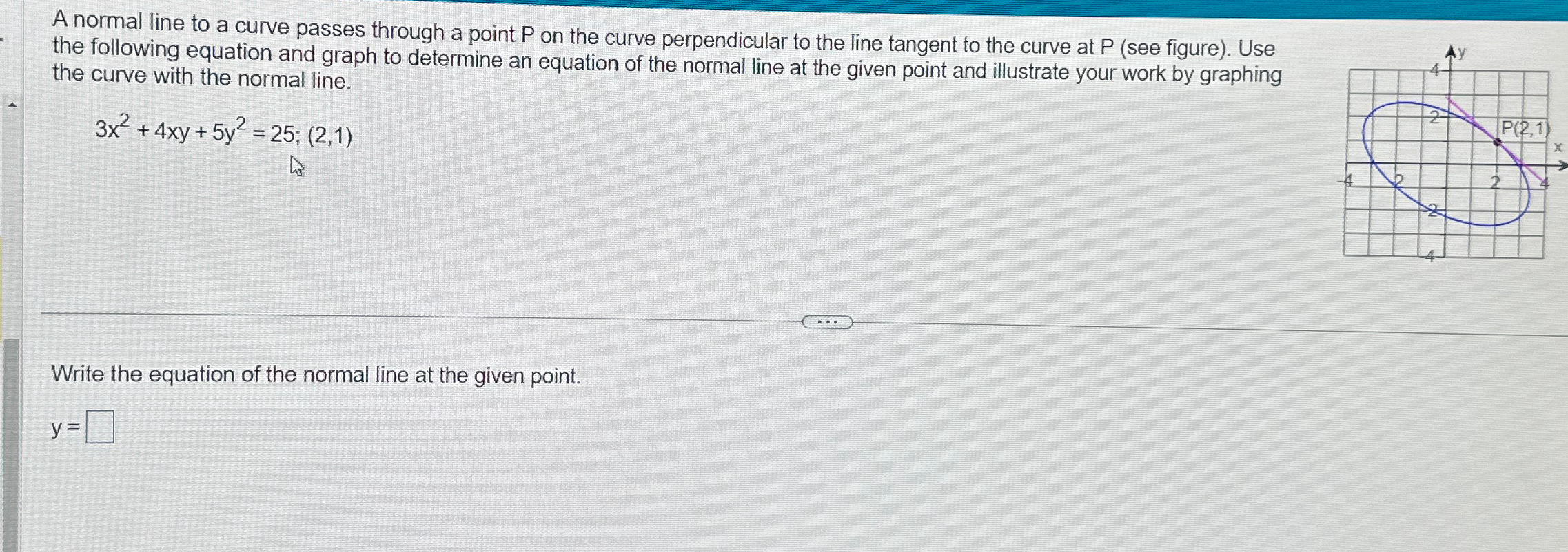 Solved A normal line to a curve passes through a point P ﻿on | Chegg.com