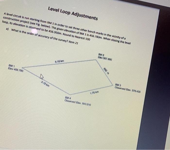 Solved Level Loop Adjustments A level circuit is run | Chegg.com