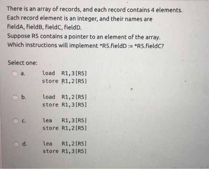 Solved There is an array of records, and each record | Chegg.com