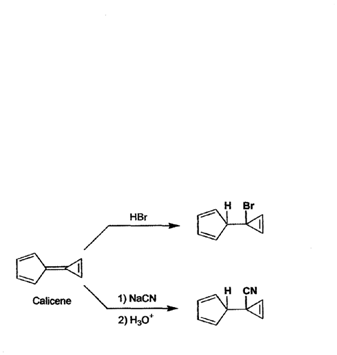 Solved Calicene is the molecule shown. Show the reaction | Chegg.com