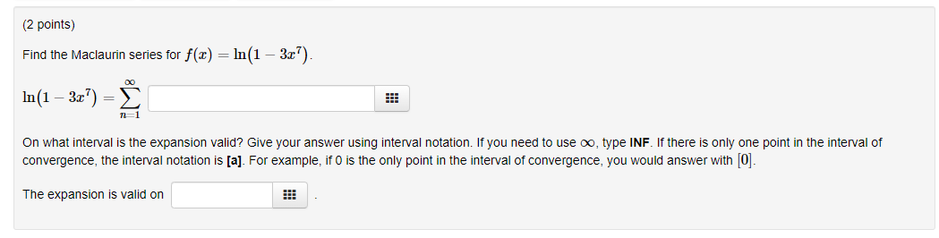 Solved (2 ﻿points)Find the Maclaurin series for | Chegg.com