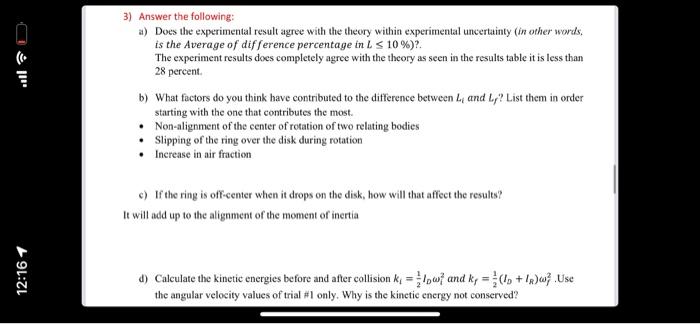 Initial angular velocity Final angular velocity | Chegg.com