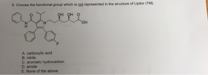 Solved choose the functional group which is not represented | Chegg.com