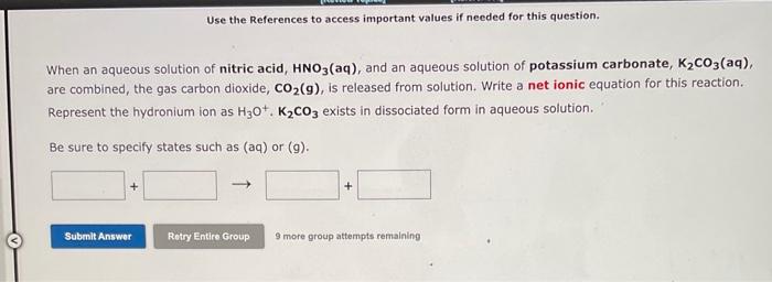 Solved When an aqueous solution of nitric acid, HNO3(aq), | Chegg.com