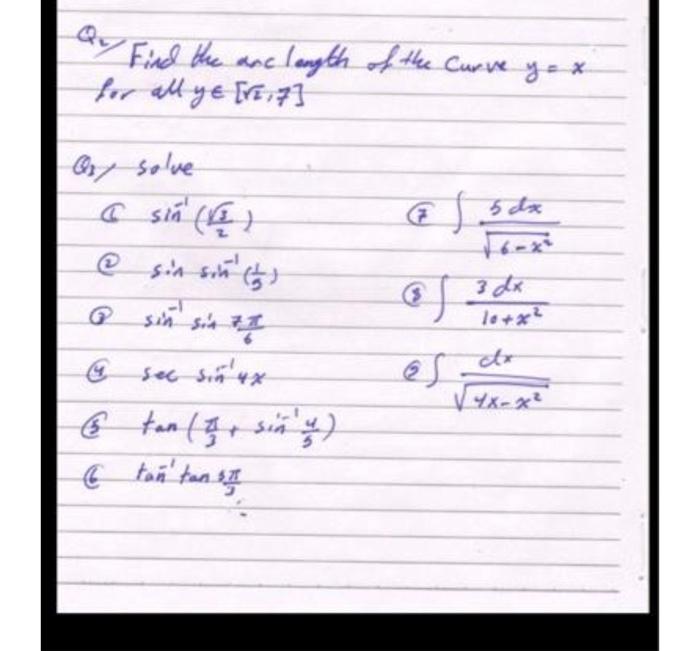 Solved Q2 Find the waclaygth of the curve y=x for all | Chegg.com