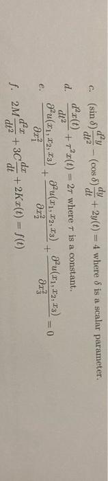 Solved Q1. Part a. (6 marks) Identify Ordinary Differential | Chegg.com