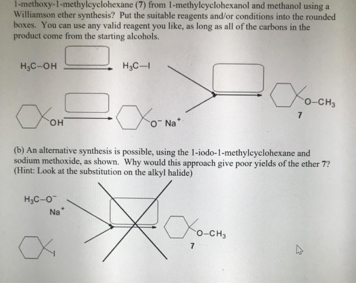 Solved 1-methoxy-1-methylcyclohexane (7) from | Chegg.com