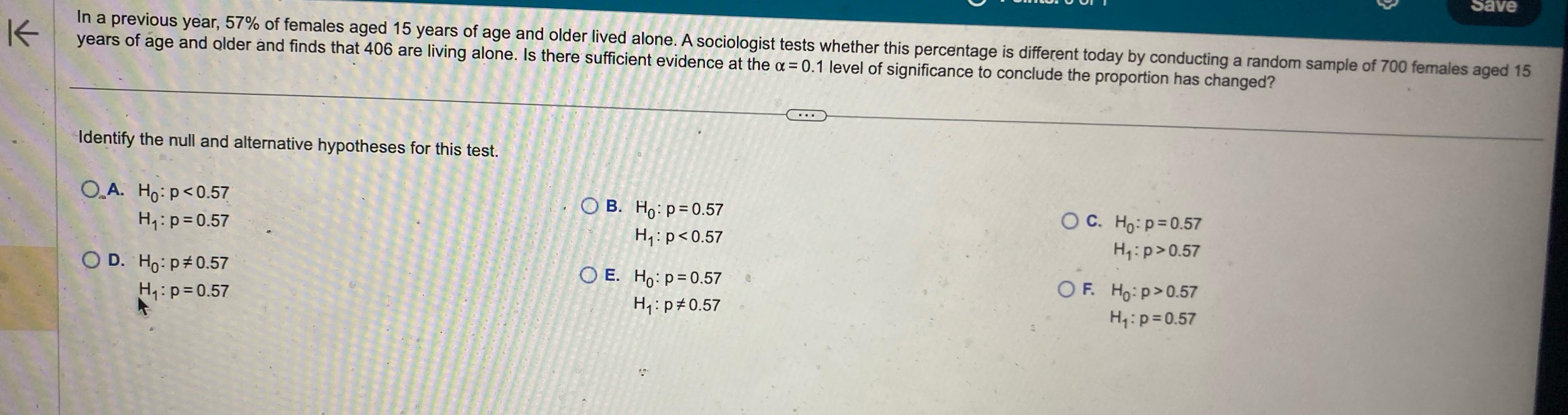 Solved years of age and older and finds that 406 ﻿are living | Chegg.com