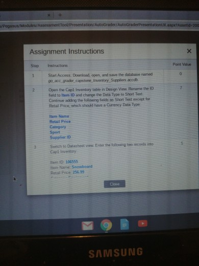 Pegasus/Modules/Assesment Tool | Chegg.com
