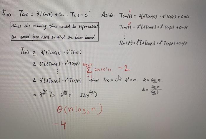 Solved 5 Determine The Asymptotic Complexity Of The 1610