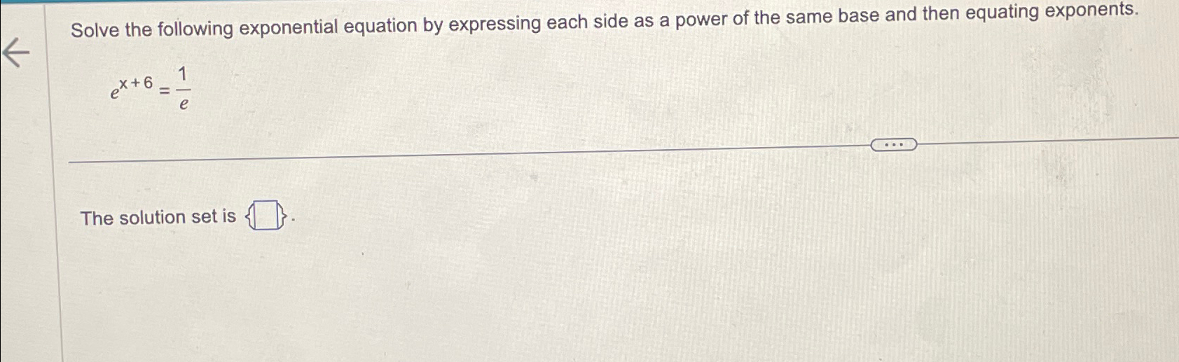 Solved Solve the following exponential equation by | Chegg.com