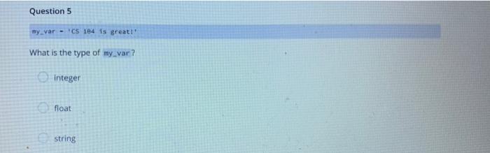 Solved Which of the following variable names will Python | Chegg.com