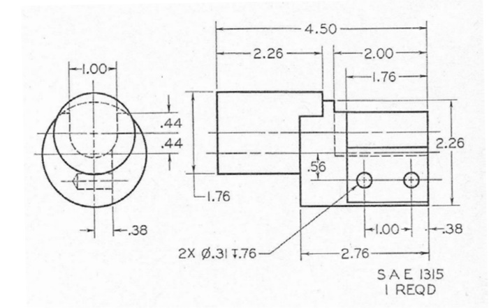 Solved The figure below shows the left side and front views | Chegg.com