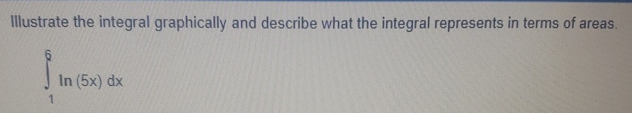 Solved Illustrate the integral graphically and describe what | Chegg.com